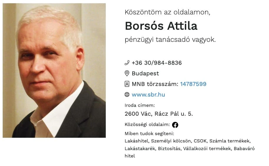 Borsós Attila - oldala | bankradar.hu